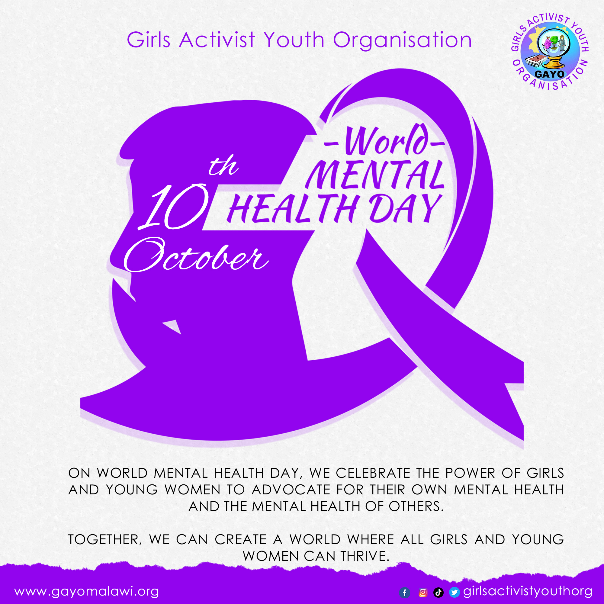 World Mental Health Day 2023 – Girls Activist Youth Organisation